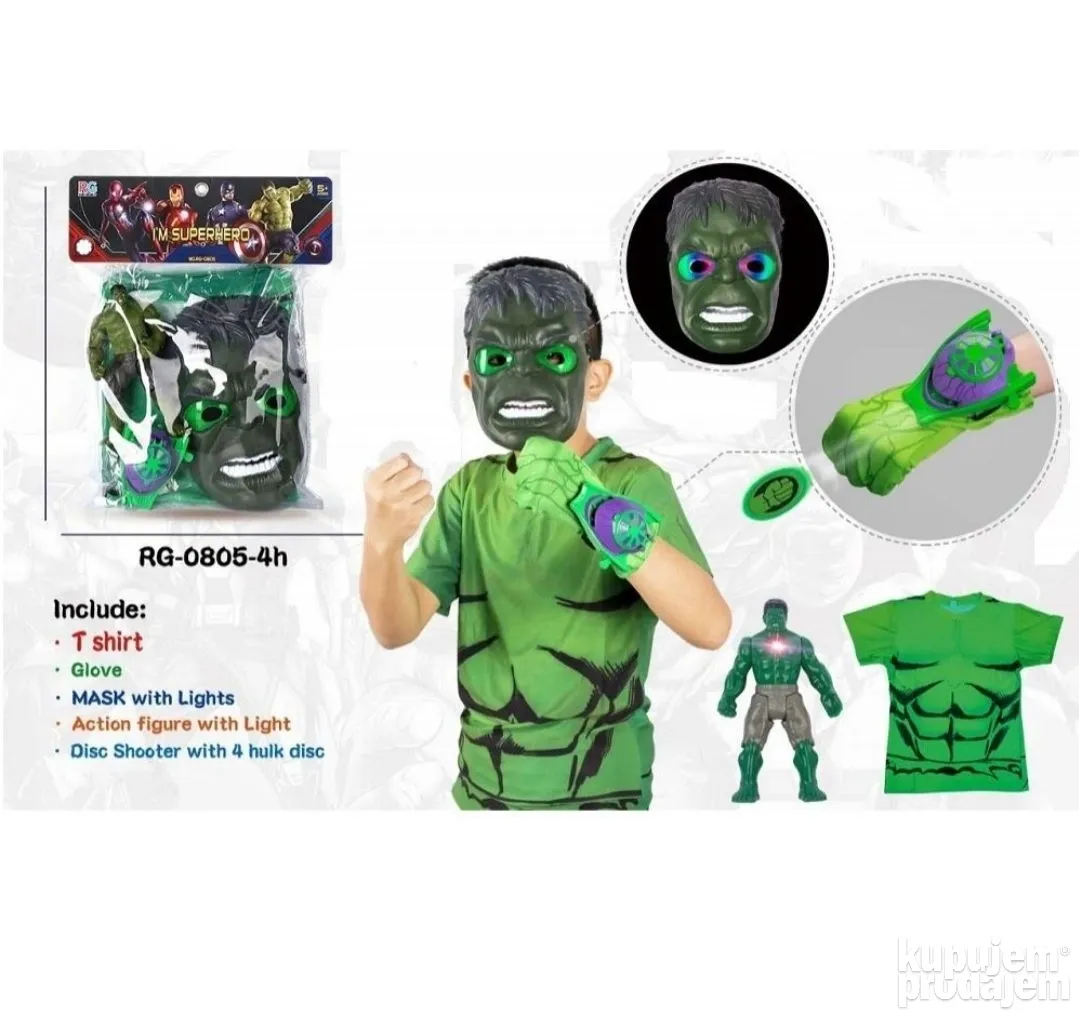 Komplet Hulk kostim 2K24M52 - Komplet Hulk kostim 2K24M52