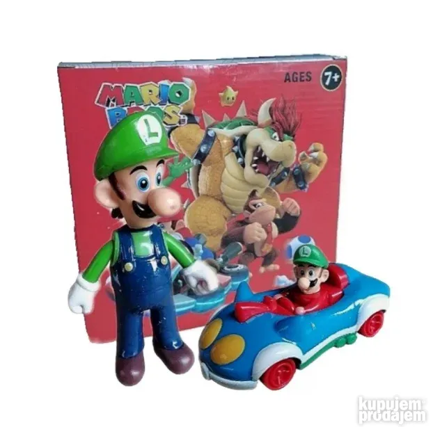 Super Mario bros 2u1 set Luigi + autić - Super Mario bros 2u1 set Luigi + autić