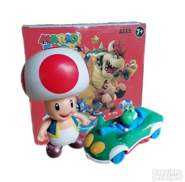 Super Mario bros 2u1 set Toad + autić - Super Mario bros 2u1 set Toad + autić