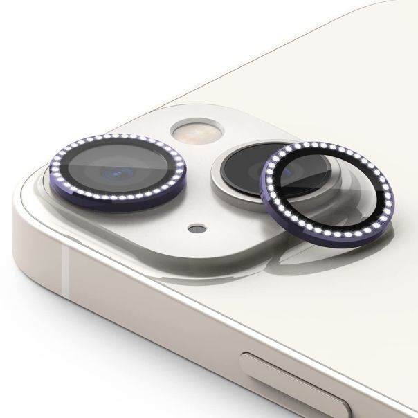 Zaštita za kameru Diamond za iPhone 15/iPhone 15 Plus, ljubičasta