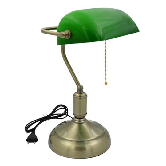 Bankarska stona lampa M1055 1xE27 Max.40W zelena Mitea Lighting