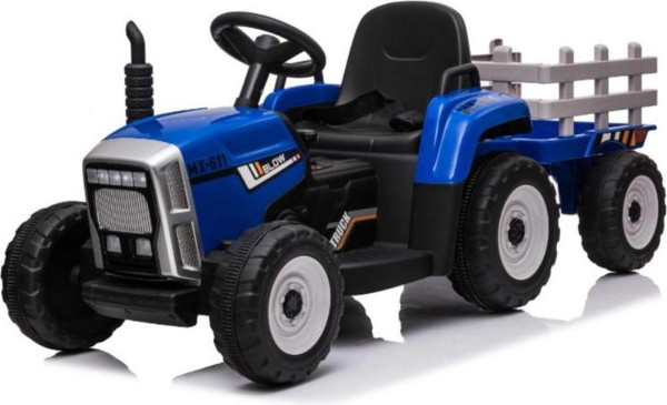 Traktor na akumulator MX 611, sa prikolicom, Blue