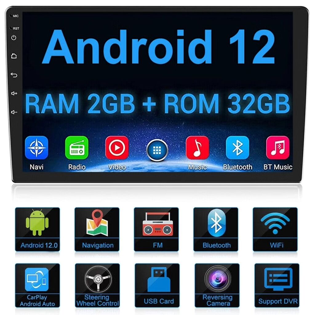 SIGURNA KUPOVINA▪︎ Dupli 2 Din 2G RAM + 32G ROM Android 12.0 bežični