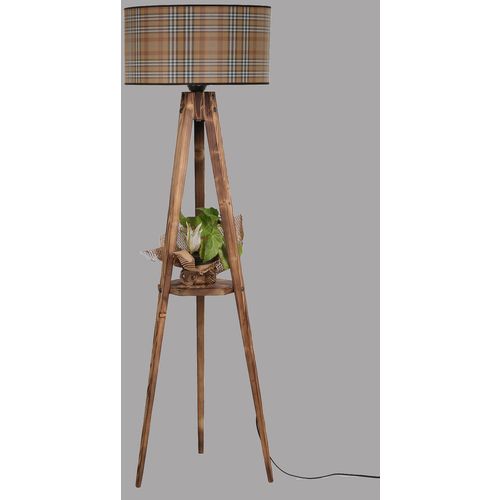 Sehbalı tripod lambader yanık silindir 02 abajurlu Multicolor Floor Lamp