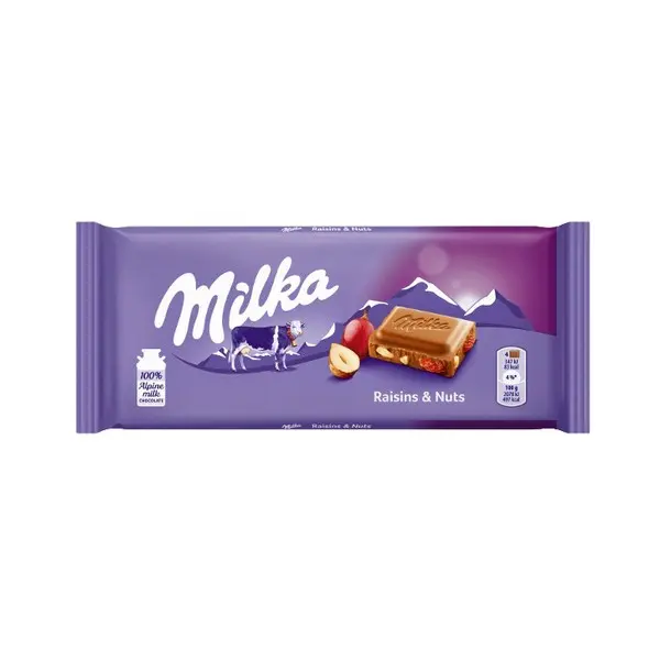 MILKA Čokolada RAISINS&NUTS 100g