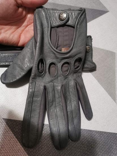 Isotoner Kožne muške rukavice sive nove