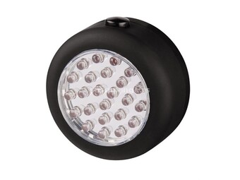 LED radna lampa, okrugla, sa kukom za kacenje, crn