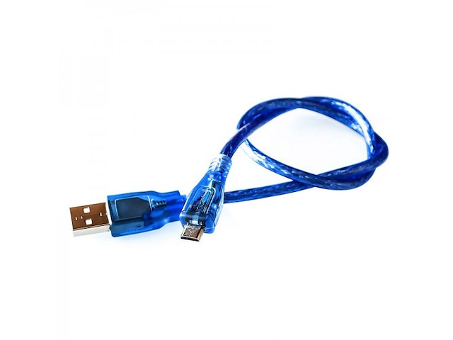 Kabl USB2.0 A M-USB B mikro 0.3m plavi