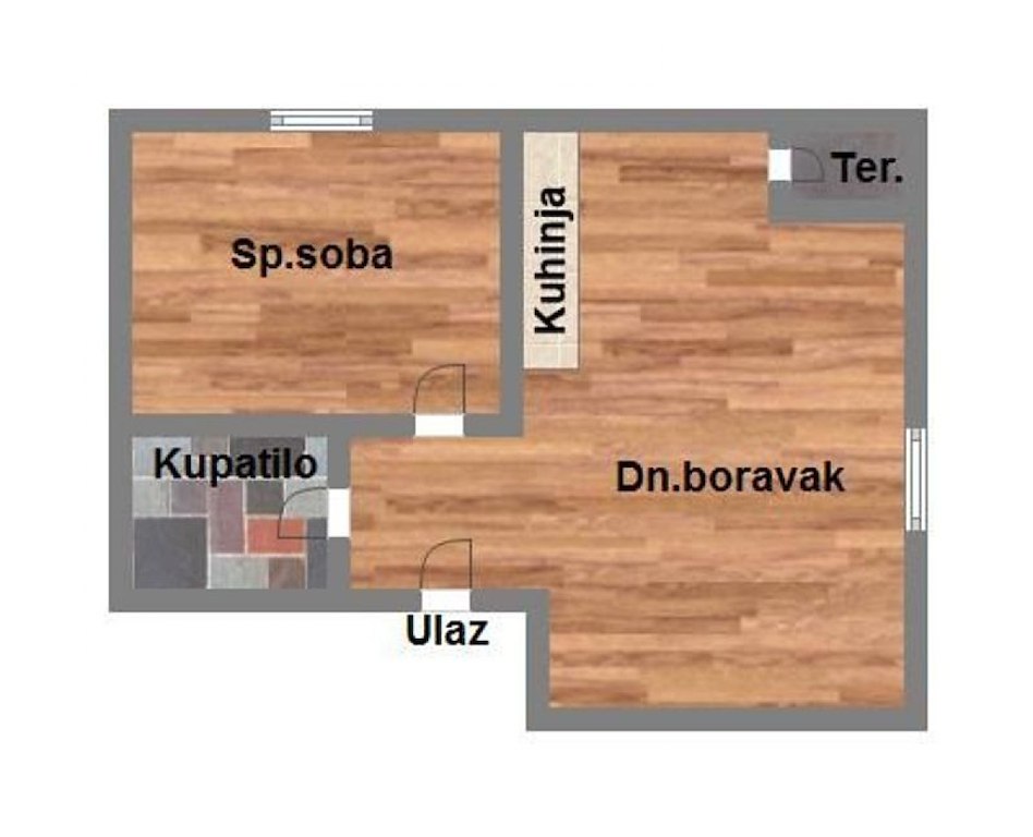 Novo naselje - Bistrica, Novi Sad - 37m2 -