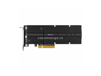 Synology M2D20 Dual-slot M.2 SSD adapter card for cache acceleration; PCIe 3.0 x8; PCIe NVMe; For...