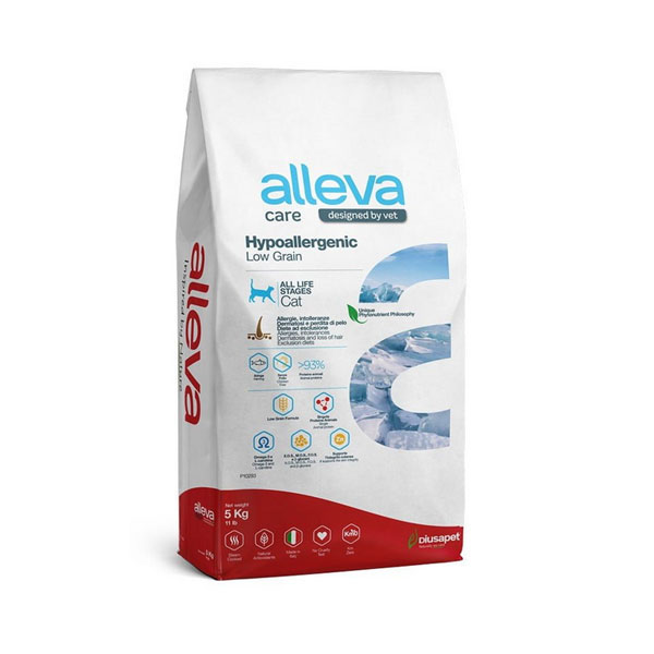 Hrana za mačke Hipoalergena 10kg Low Grain Adult Care Alleva ALP10223