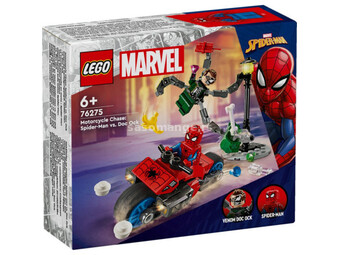 Lego super heroes marvel motorcycle chase spiderman vs doc ock ( LE76275 )