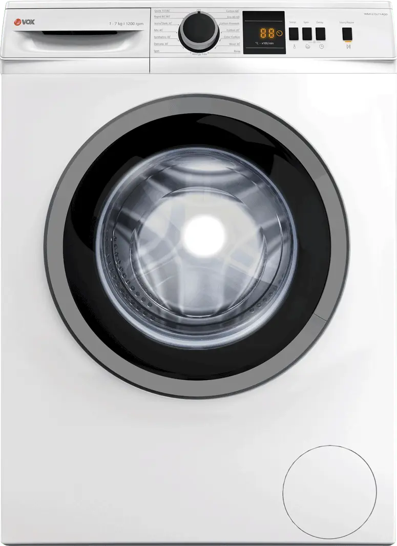 VOX WM1275LT14QD Mašina za pranje veša, 7kg, 1000 obrt/min, 15 Programa, Bela