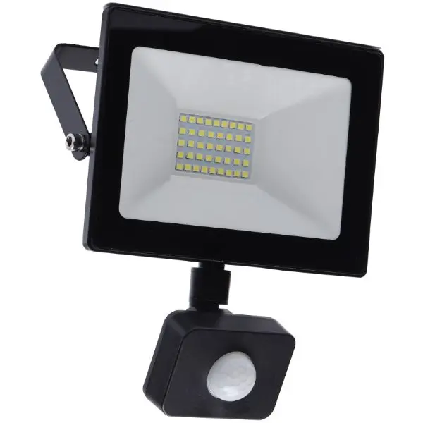 Reflektor LED sa senzorom ECO 30W SMD 6400K GRL7373-pir crni