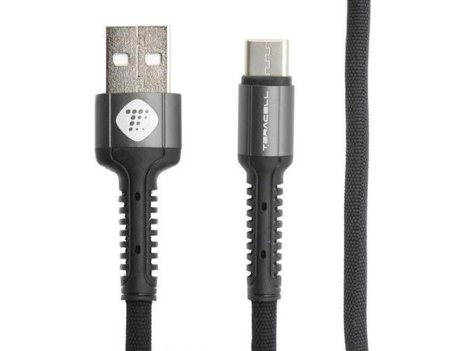 Teracell Evolution kabl za punjač USB A (muški) na USB C (muški) 1m crni