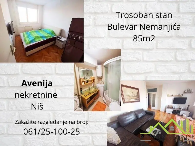Trosoban stan 85m2, Bulevar Nemanjića, Niš