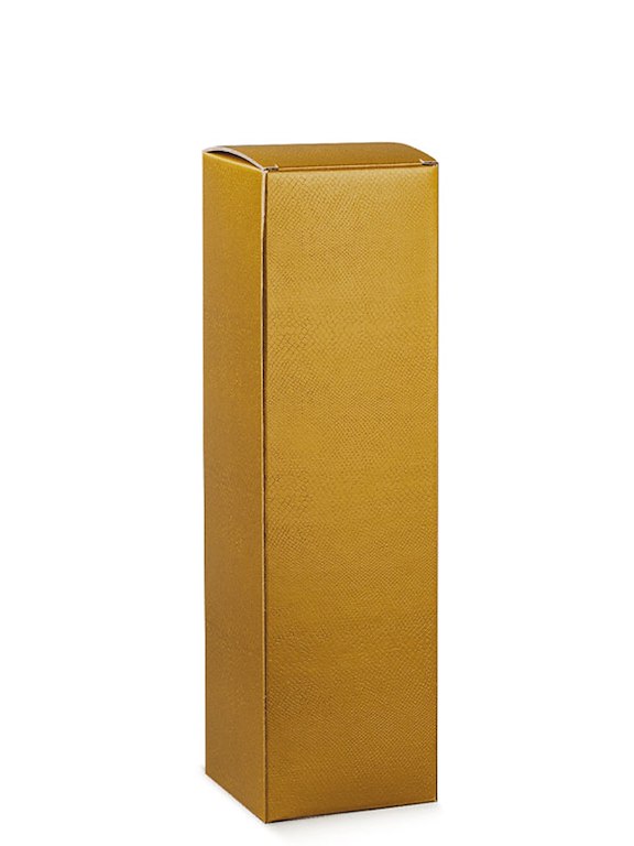 Kutija Kartonska Za 1 Bocu Zlatna Kroko 38431