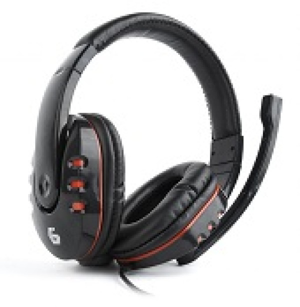 Gaming Headset with Volume Control, 3.5mm Stereo, Glossy Black ( GHS-402 )