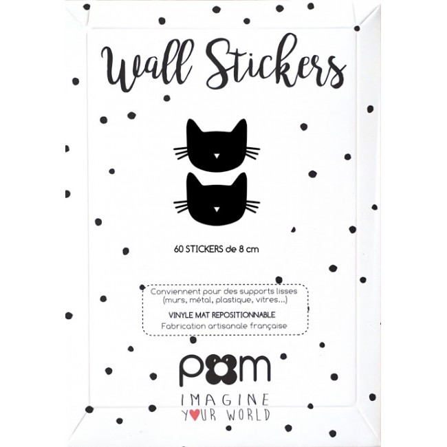 Pom - Stikeri za zid crne mace