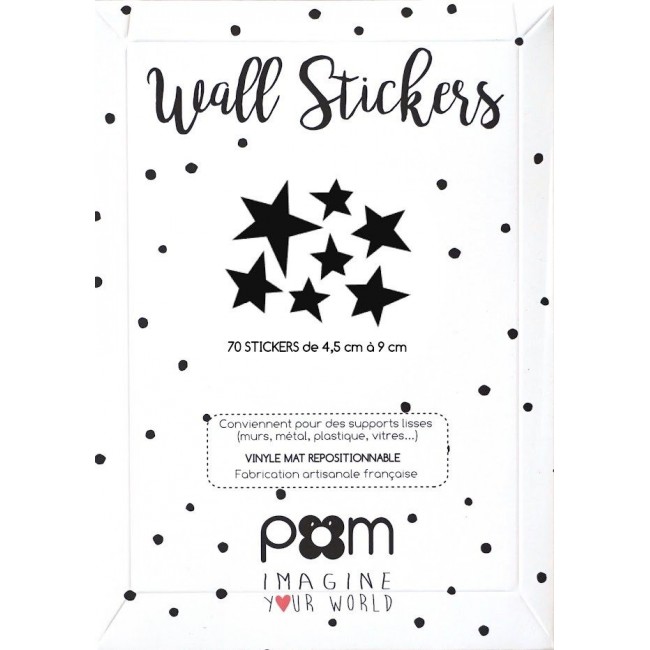 Pom - Stikeri za zid crne zvezde