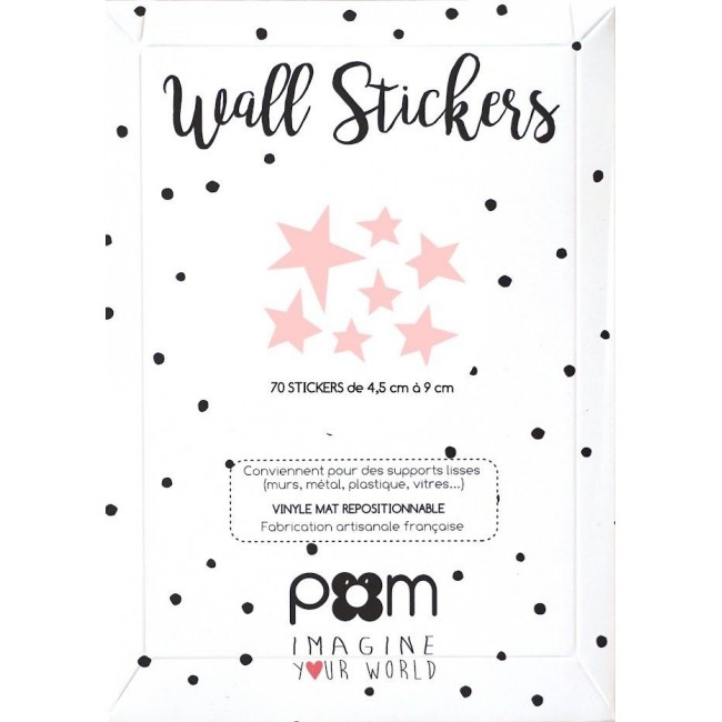 Pom - Stikeri za zid roze zvezde