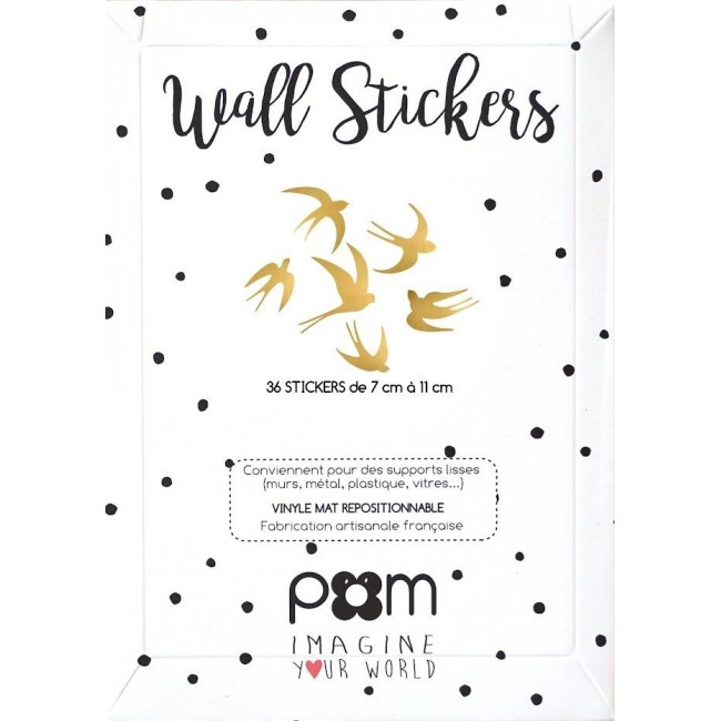 Pom - Stikeri za zid zlatne laste