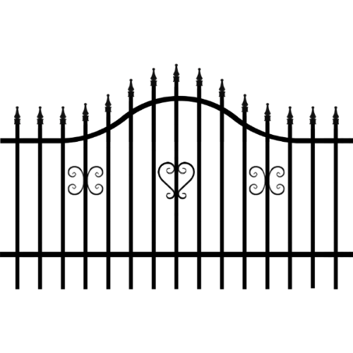 Polbram Emma metalna ograda - panel 2,00x1,20-1,50m