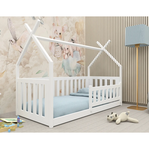 Drveni dečiji krevet Bodzio - beli - 160/180x80 cm