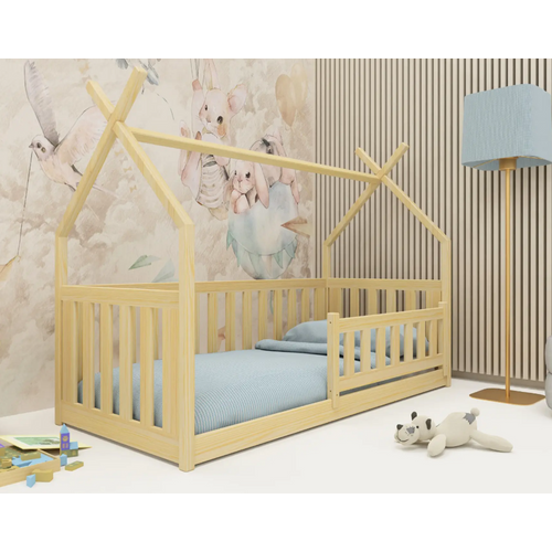 Drveni dečiji krevet Bodzio - svetlo drvo - 190/200x90 cm
