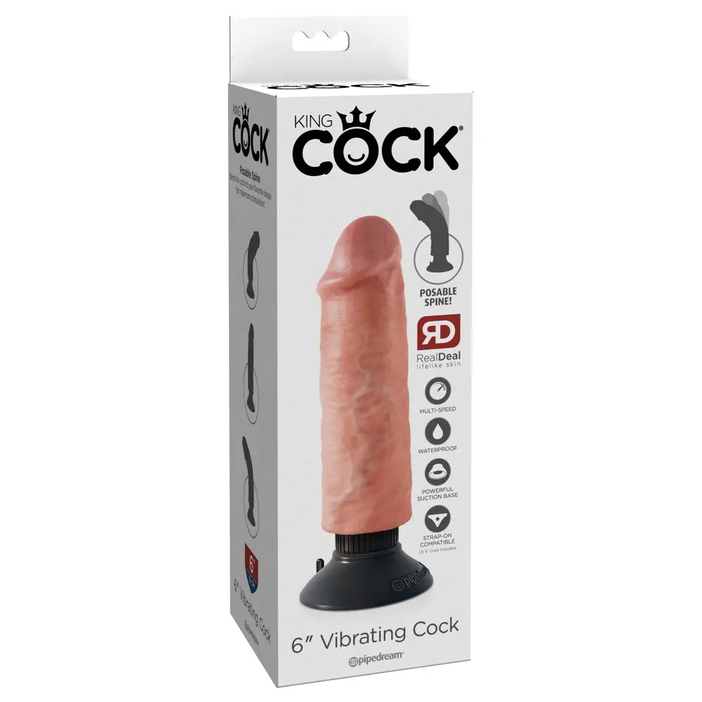 Pipedream King Cock 6 Vibrator, 15.5 cm, Vodootporan