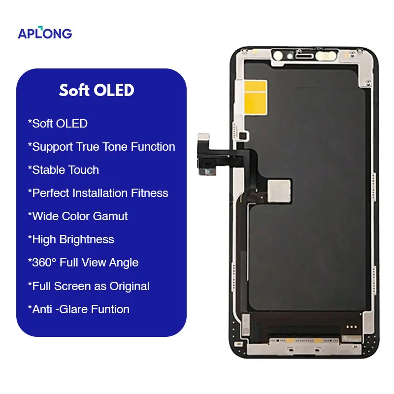 APLONG LCD za iPhone 11 Pro + Touch screen, SOFT OLED, Crni