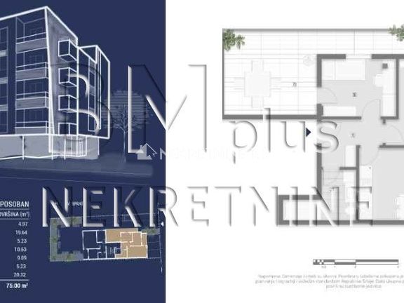 Trosoban stan na prodaju, Novogradnja, - Durlan, 105.000 €, 75m²