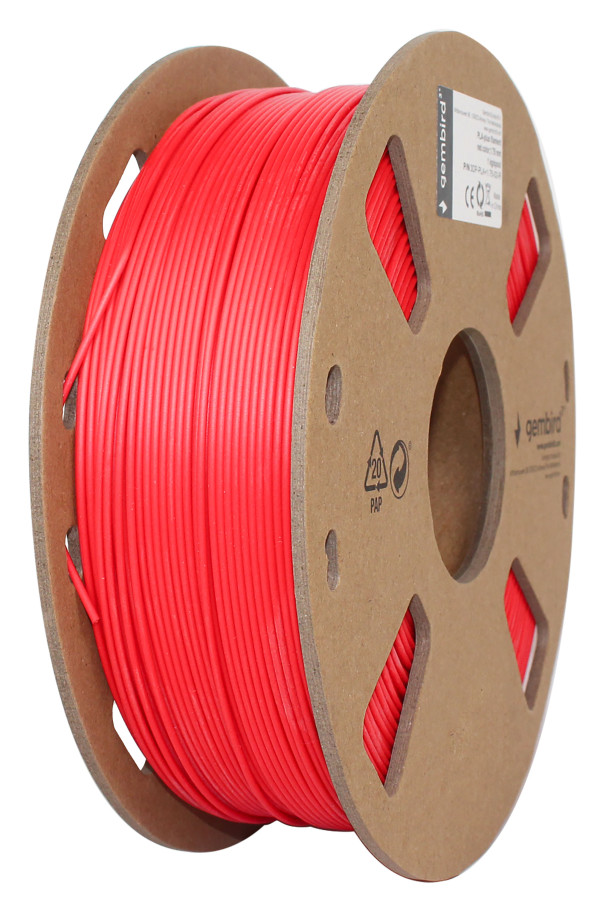 3DP-PLA1.75-01-FR PLA Filament za 3D stampac 1.75mm, kotur 1KG, plamen sjajan Red