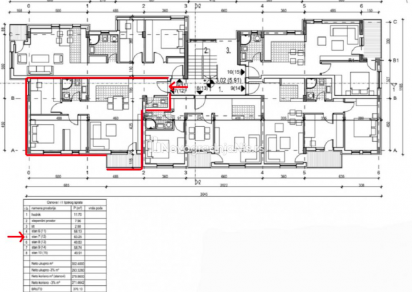 Dvoiposoban stan na prodaju, 63.25m2, 84.780€