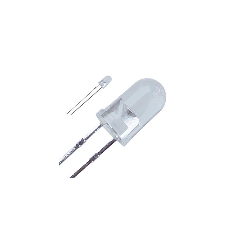 LED-dioda 5mm bela 40° 12000 mcd