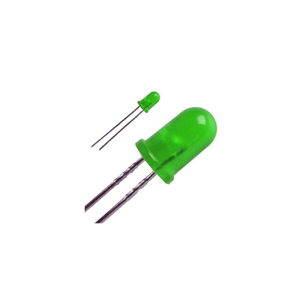 LED-dioda 5mm zelena, 250mCd 40°