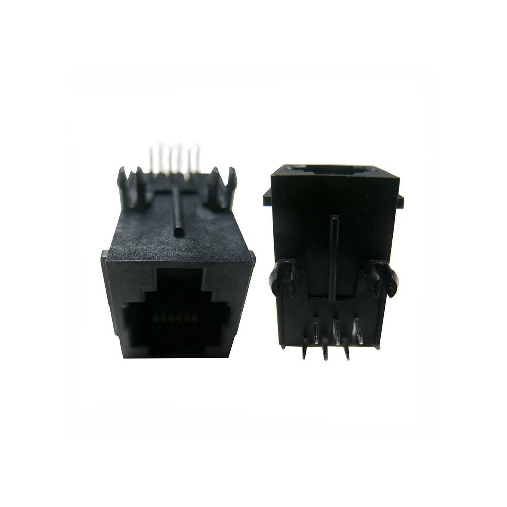 RJ12, UTP 6/4 F print pod uglom sivi