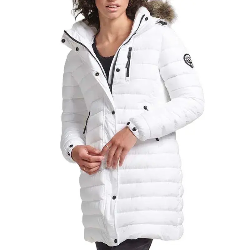 Superdry Ženska jakna Fuji Hooded Mid, Bela