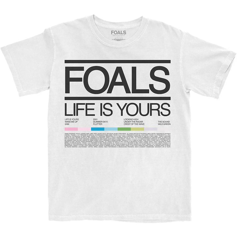 Majica Foals Life Is Yours Songlist Uni