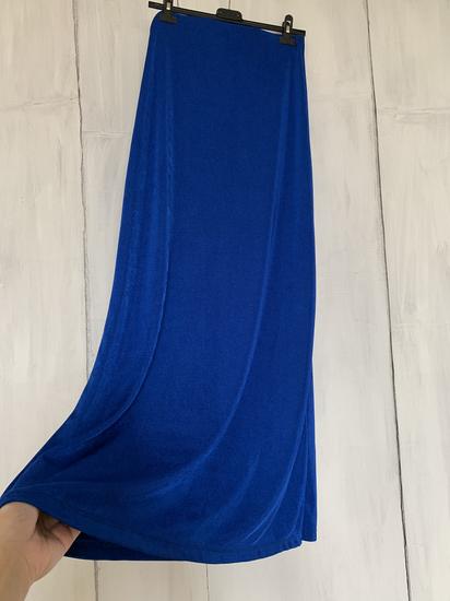 Dugacka kraljevsko plava suknja visok struk