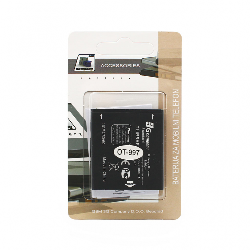 Alcatel OT-997 - Baterija standard /S800/5035/C5 1800mAh