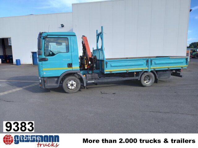 MAN TGL 8.150 4x2 BL mit Kran Palfinger PK 3200A kamion s ravnom platformom