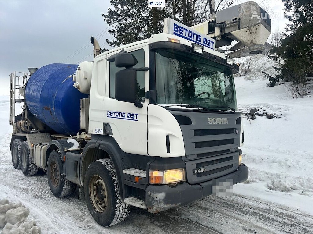 Scania P420 Band truck w/ 16 meter band and 8m3 Drum kamion s mešalicom za beton