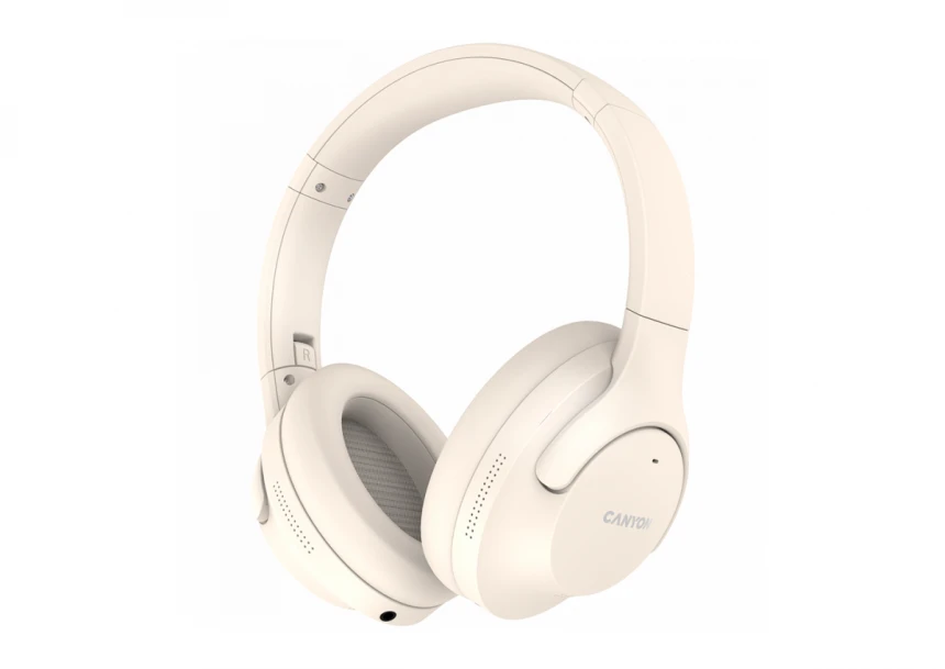 CANYON OnRiff 10, Canyon Bluetooth headset,with microphone,with Active Noise Cancellation function, BT V5.3 AC7006, battery 300mAh, Type-C charging plug, PU material, size:175*200*84mm, charging c...