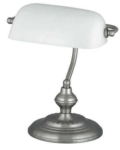 Stona lampa Bank E27 1x MAX 60 brušeni hrom