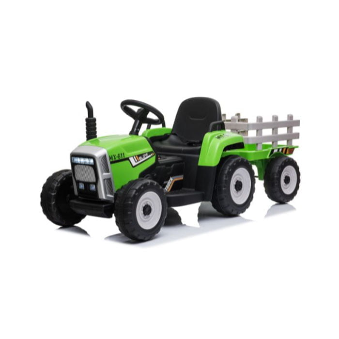 Traktor na akumulator sa prikolicom Zeleni R/C 12V4.5AH1*2 motora