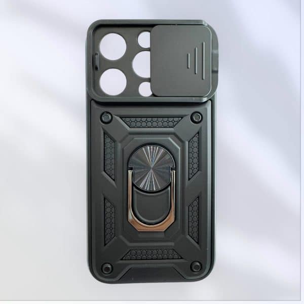Maska Defender Ring & Camera protection za iPhone 15 pro crna