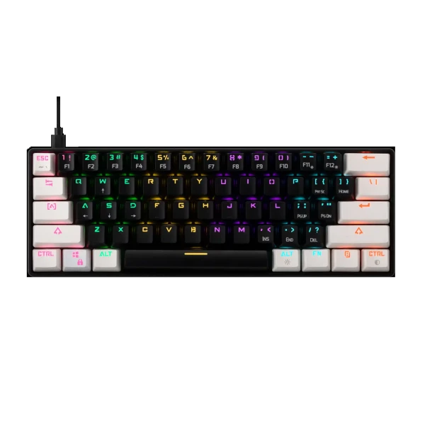 Tastatura Gamdias Aura GK2 Mehanička 60% RGB crnobela