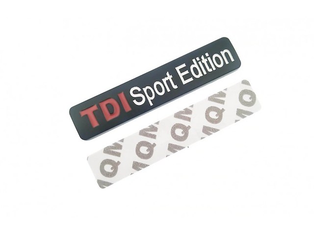 Samolepljiva metalna pločica - TDI Sport Edition - Crna