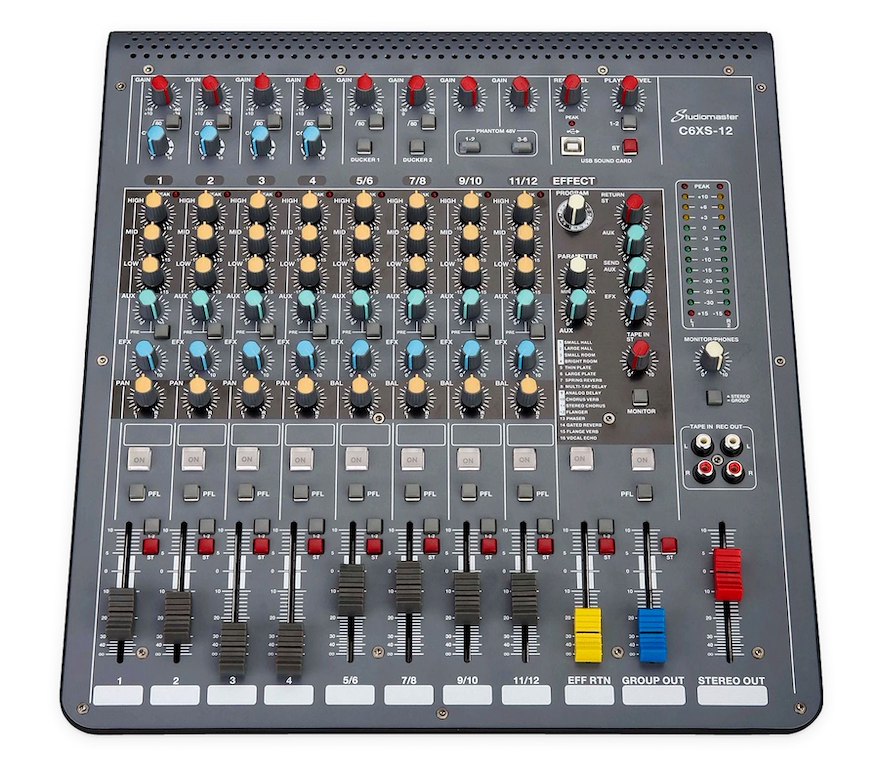 Studiomaster C6XS-16 – 16 Channel DSP/USB compact mixing console